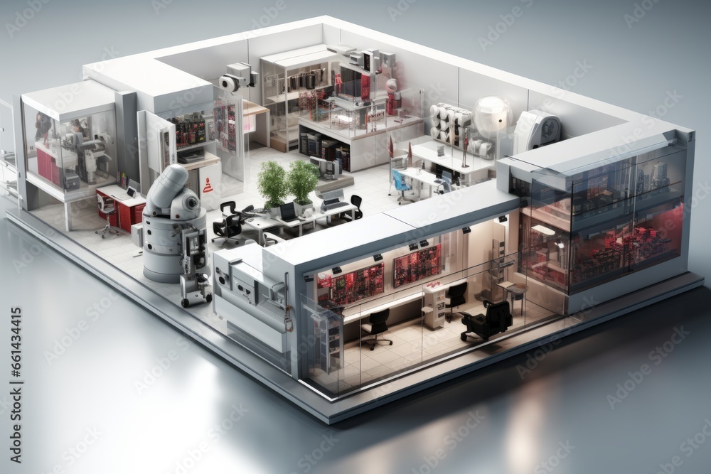 Bank Security System With Surveillance Cameras Access Control Panels