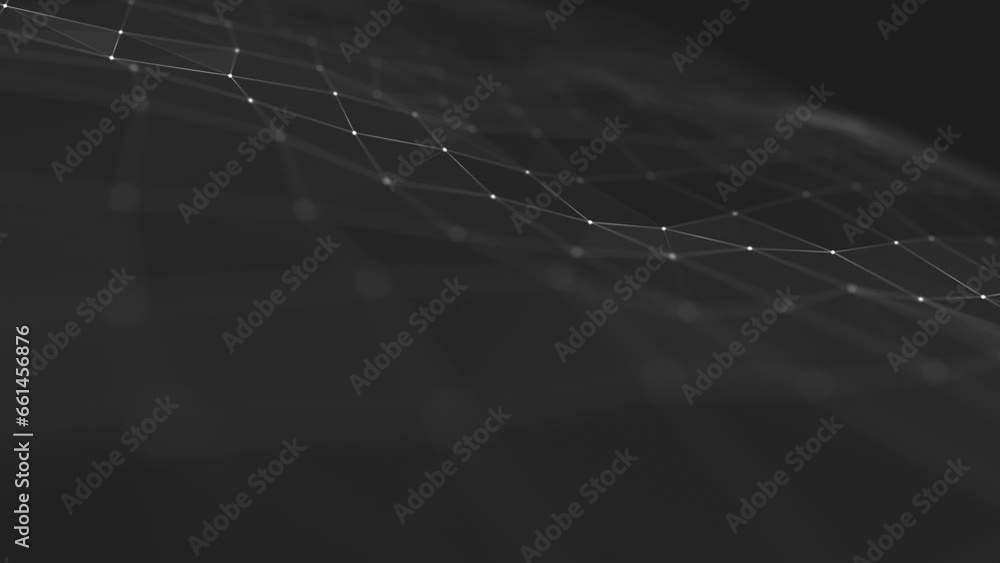 Black Digital Surface Technology Background/ 4k animation of an ...
