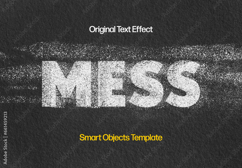 Distortion Mess Text Effect Mockup Stock Template | Adobe Stock