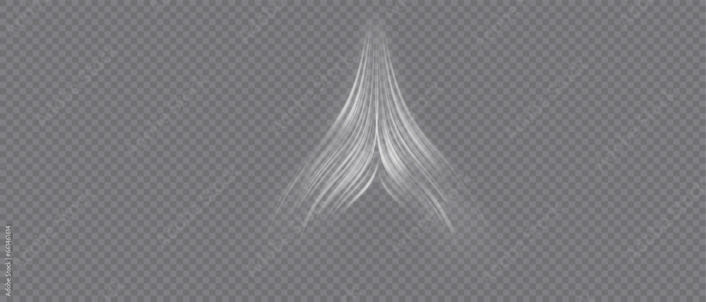 Winter wind air movement effect isolated on transparent background ...