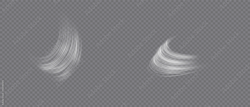 Winter wind air movement effect isolated on transparent background ...