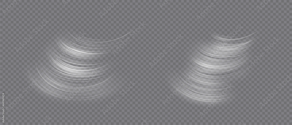 Winter wind air movement effect isolated on transparent background ...