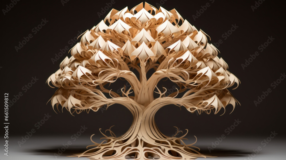 Origami Yggdrasil Tree Of Life Of Norse And Viking Mythology, Legendary ...