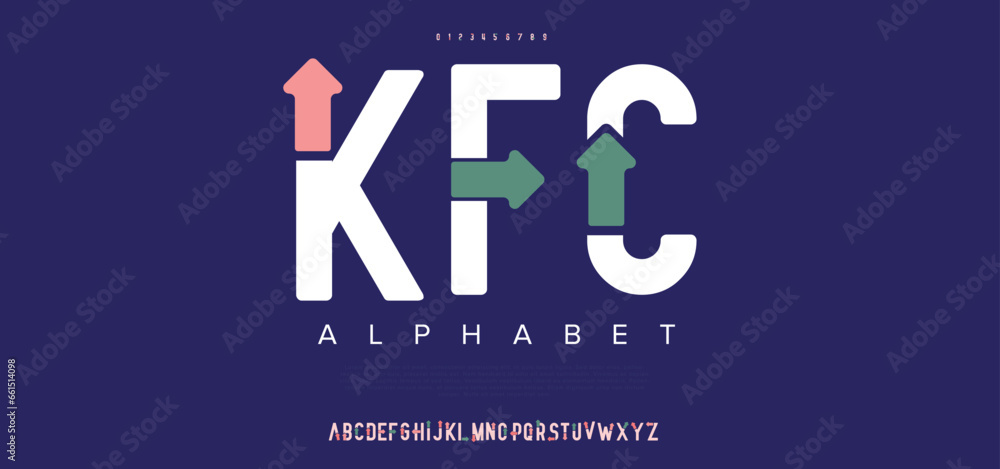 KFC Modern Font. Sans Serif Font. Regular Italic Uppercase Lowercase ...