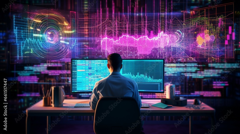 Data Science And Big Data Technology Scientist Computing Analysing And Visualizing Complex