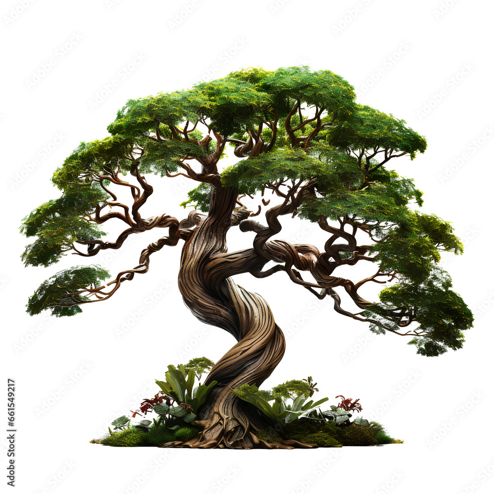 Beautiful big green tree on transparent background PNG for use in ...