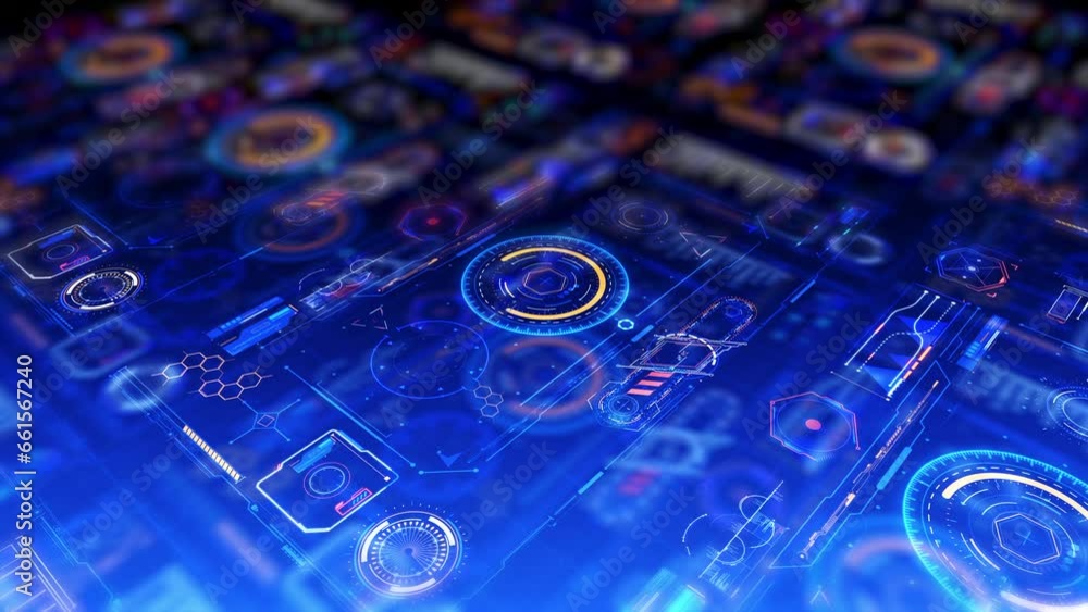 Universal HUD, UI graphic elements. Sci Futuristic User Interface ...