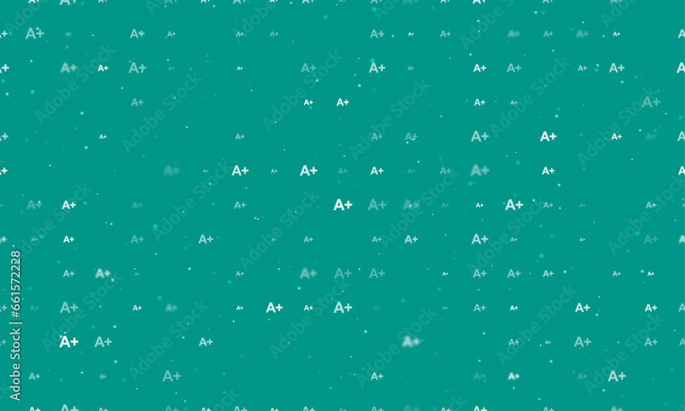 Seamless background pattern of evenly spaced white A plus symbols of ...