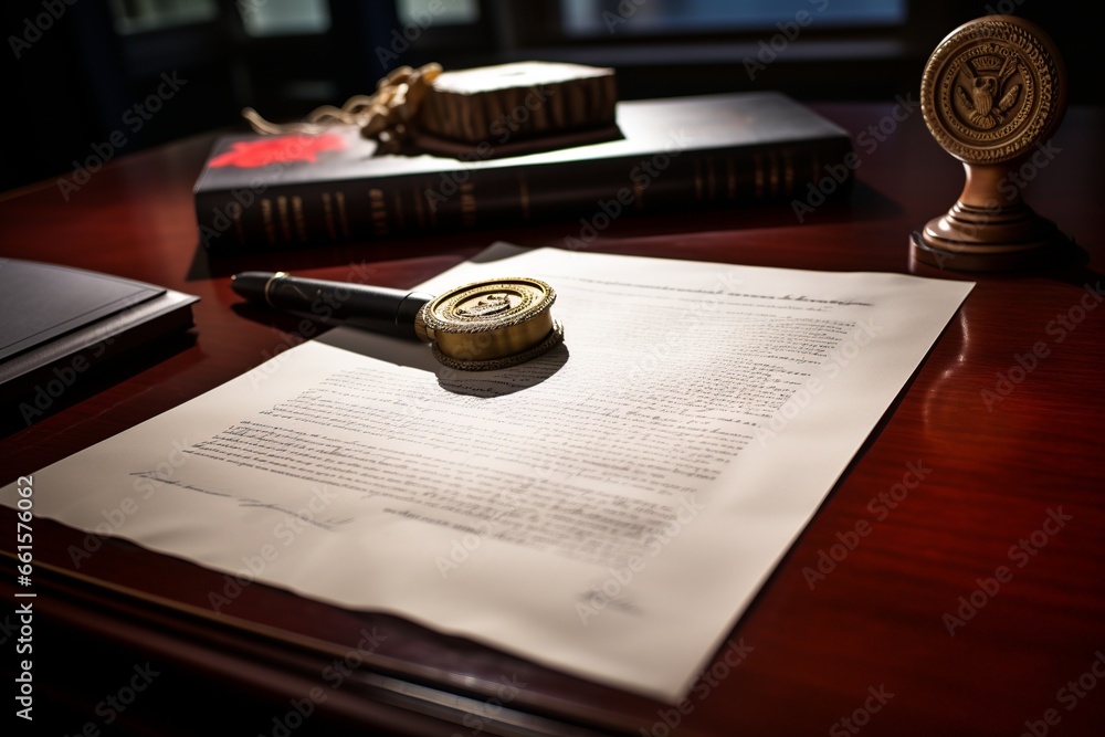 Signature of Trust: A legal document's signature and seal symbolize ...