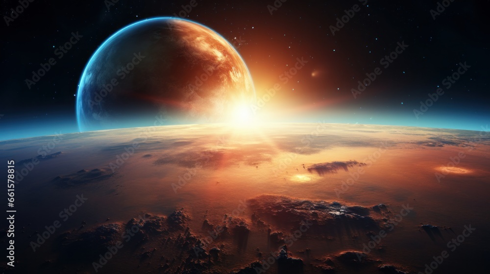 A high-resolution photograph of Mars, one of the celestial bodies in ...