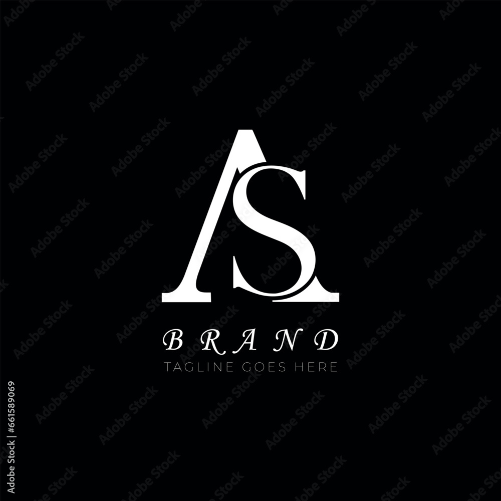S A logo,AS,SA,letter A logo,letter S logo. SA AS Letter Linked Luxury ...