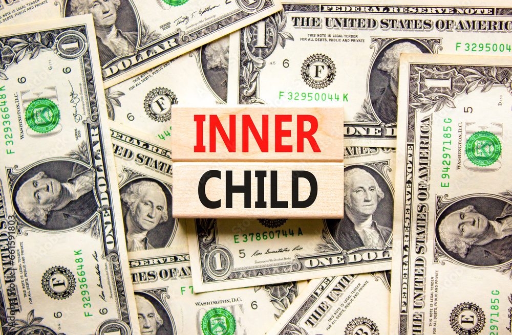 Inner child symbol. Concept words Inner child on beautiful wooden block ...