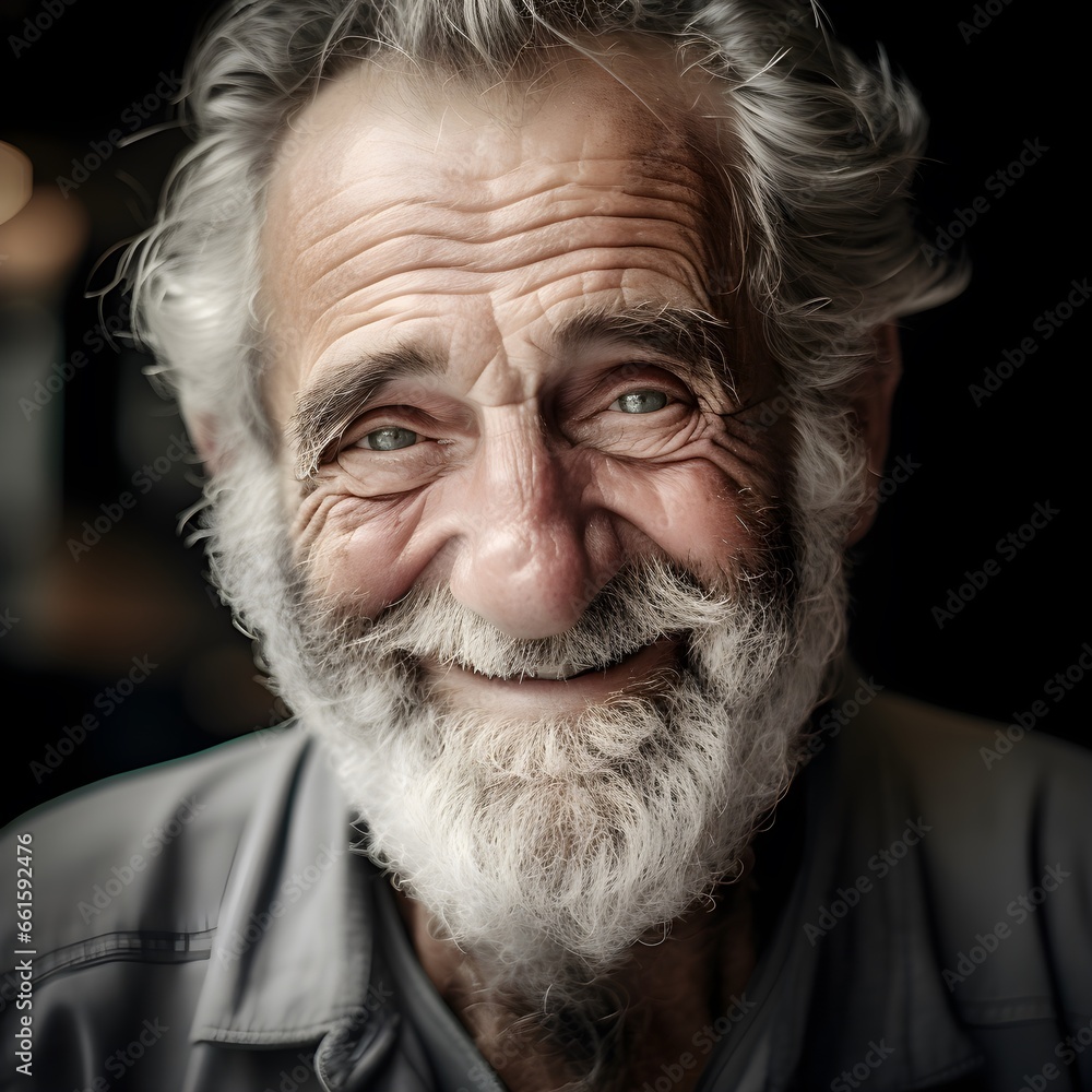 Old men smiling with something ,happy mood of old man, close up face of ...