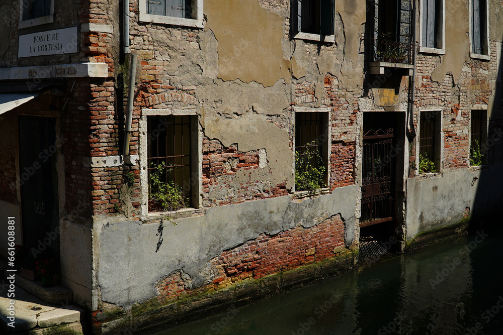 Salt damage to old bricks and marble in Venice, due to repeated ...