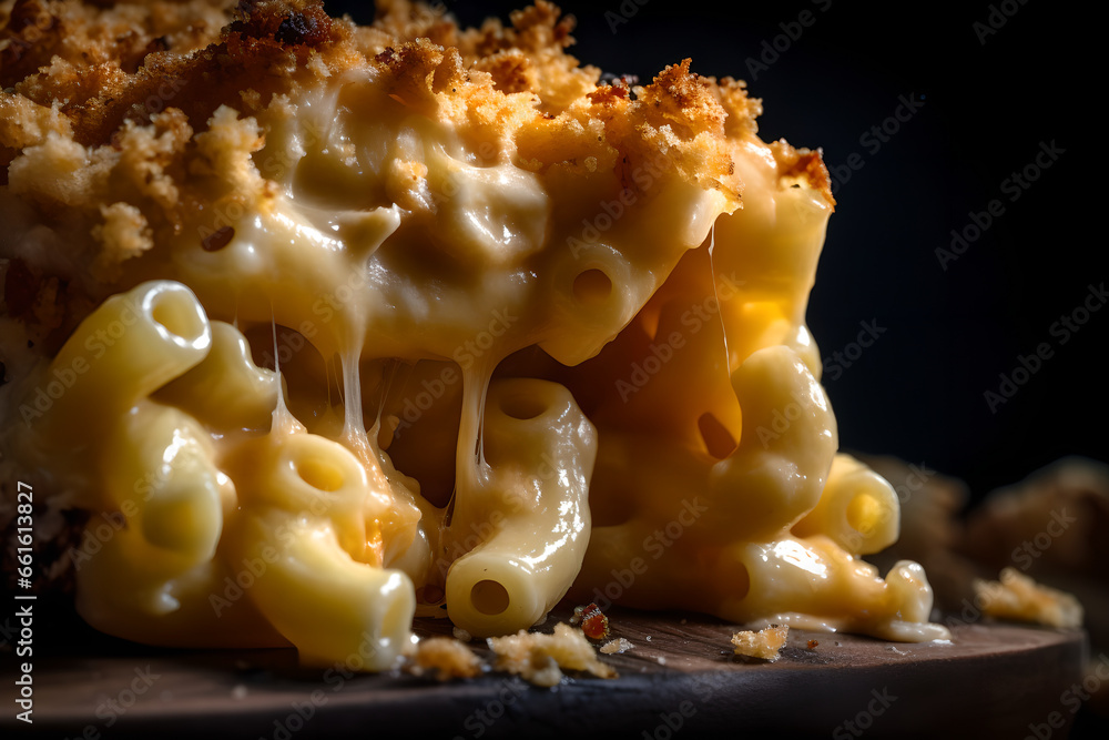 fancy macaroni and cheese, A close up of An amazing American classic ...