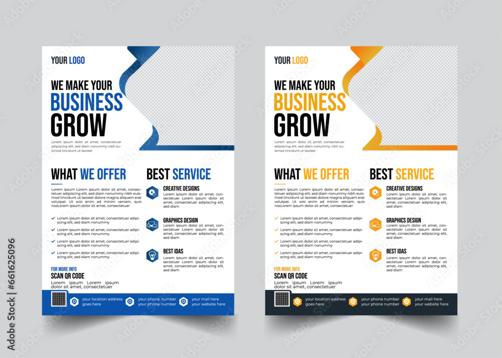 modern advertisement Flyer collection, set of flyer template, brochure ...