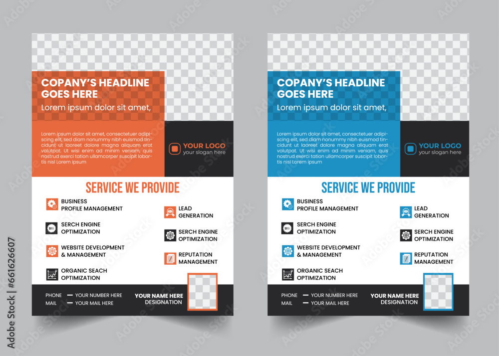 modern advertisement Flyer collection, set of flyer template, brochure ...