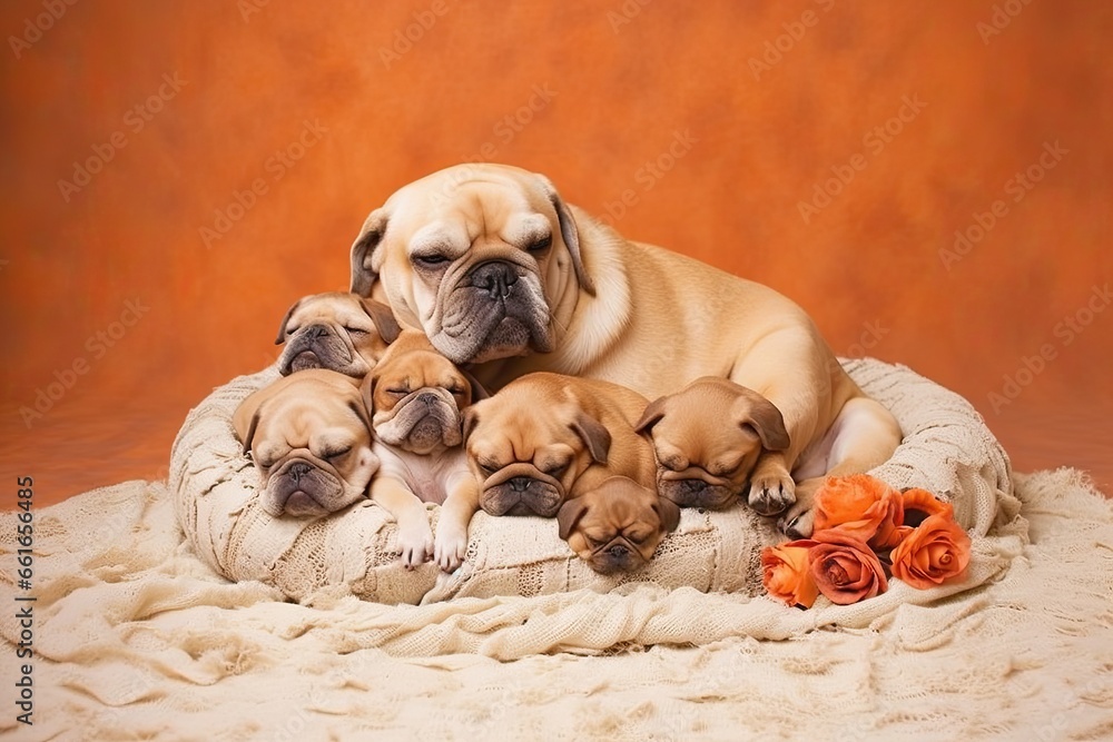 Capturing the Bond: A Series of Pug Newborn Photos Showcasing the ...