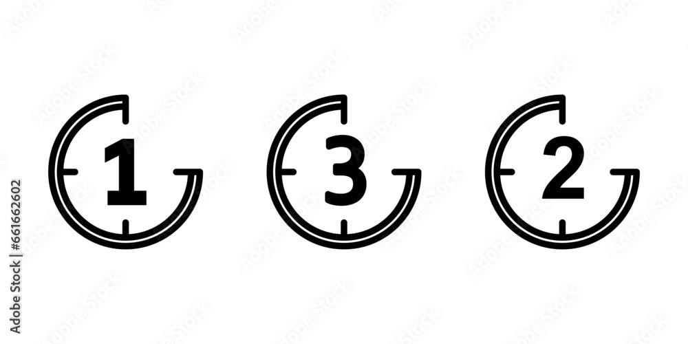 Cinema countdown icons set. Movie and video countdown icon symbol ...