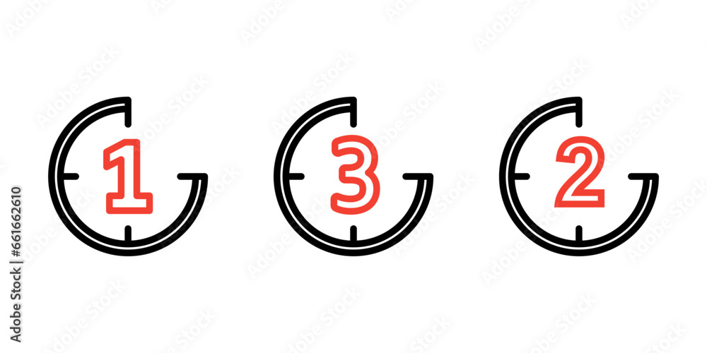 Cinema countdown icons set. Movie and video countdown icon symbol ...