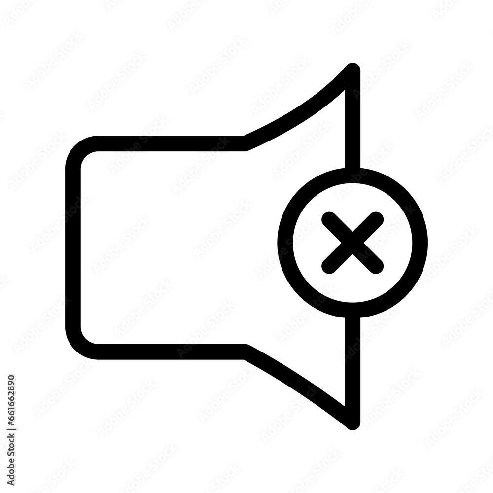 Vecteur Stock Vector icon of mute, Volume, Mute button. Speaker sign ...