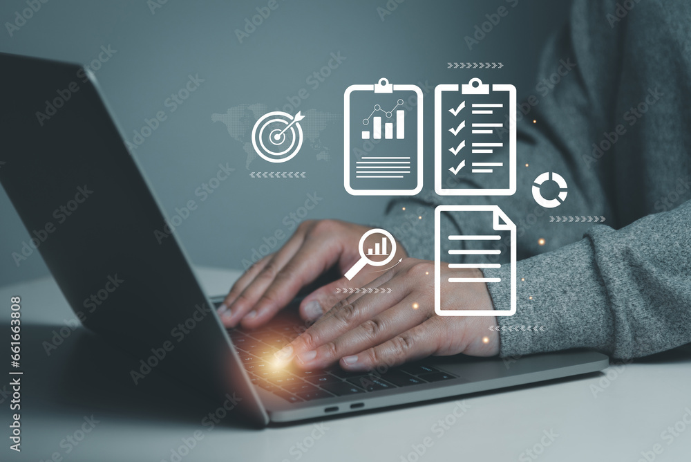 Data analytics for global growth concept, achieving profitable results ...