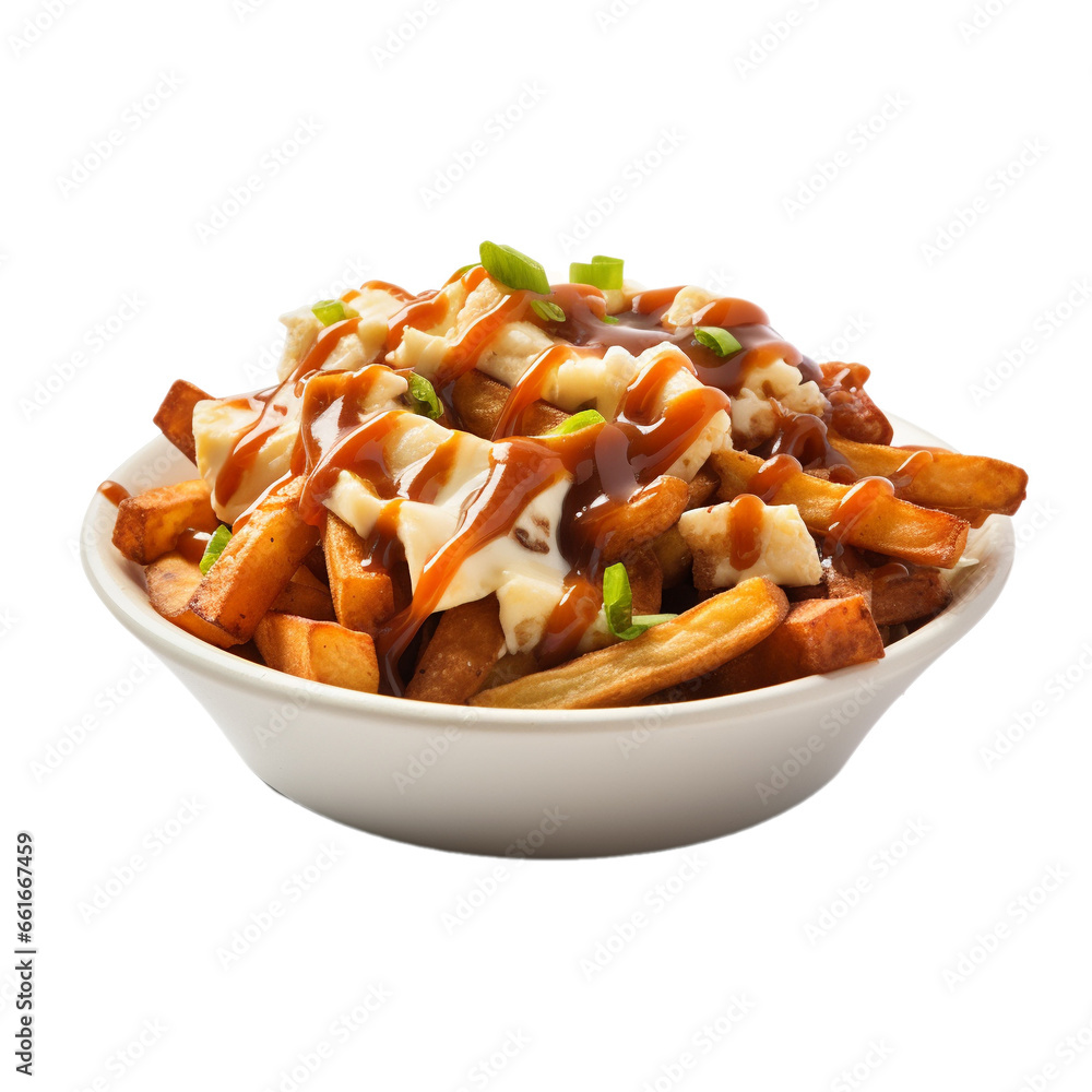 delicious poutine isolated on white background, ai generated Stock ...