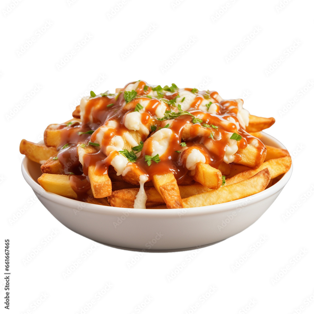 delicious poutine isolated on white background, ai generated Stock ...