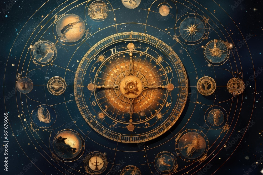 Abstract astrological background with zodiac signs Astrology horoscope ...