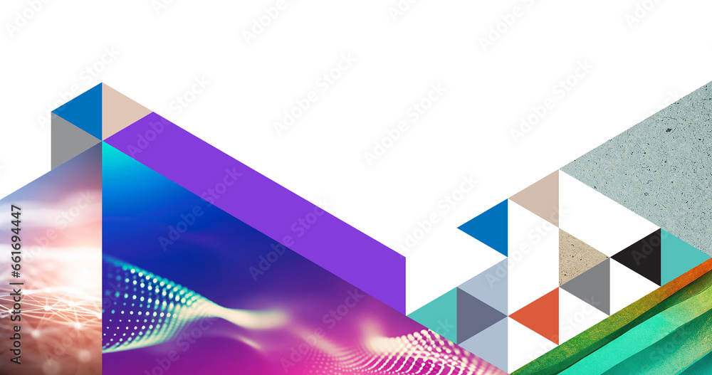 Ultra modern design collage style abstract background with copy space ...