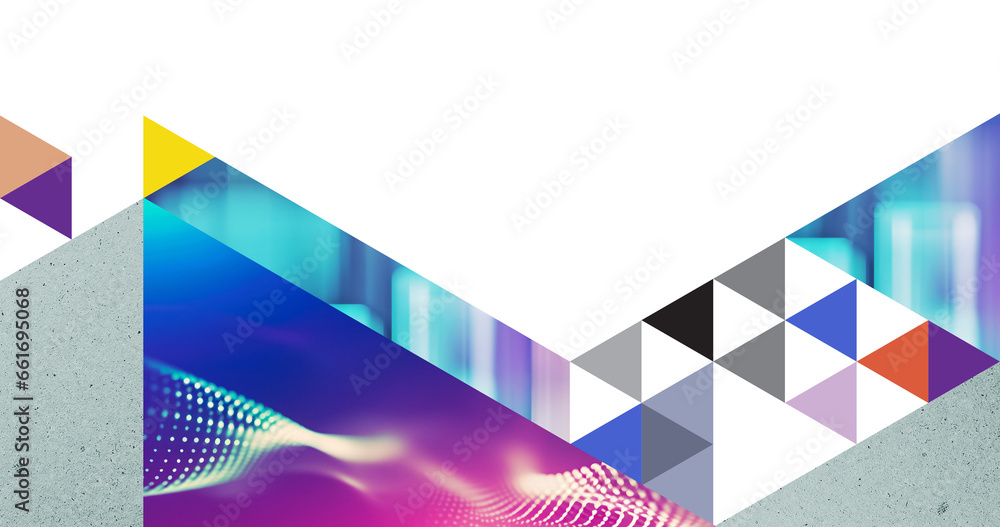 Ultra modern design collage style abstract background with copy space ...