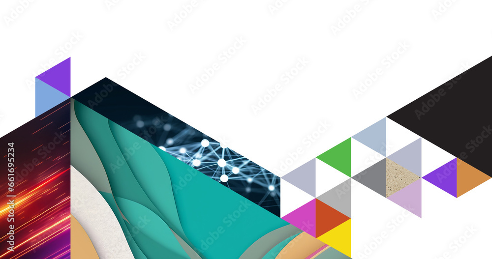 Ultra modern design collage style abstract background with copy space ...