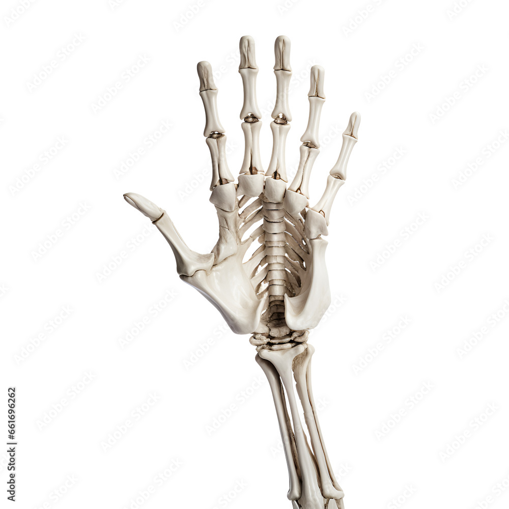 Realistic Style Skeleton Hand Halloween Skeleton Hand No Background ...