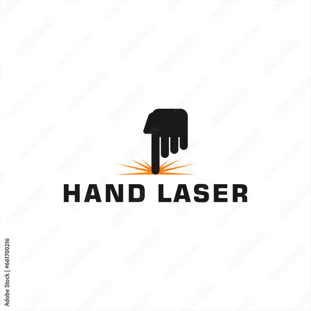 hand laser cutting, hand welding logo design, hand laser symbol, hand ...