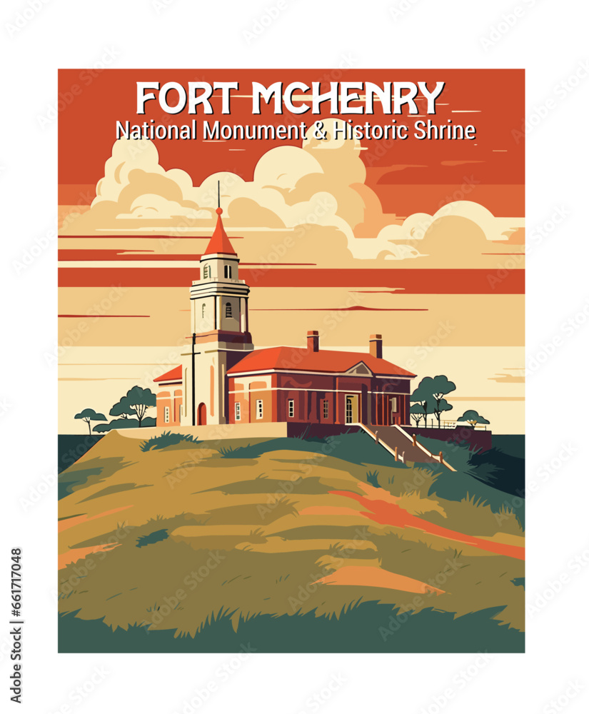 Vector Art of Fort McHenry National Monument and Historic Shrine ...