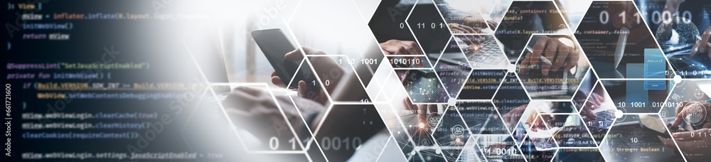 Software development, Agile methodology, Digital technology background ...