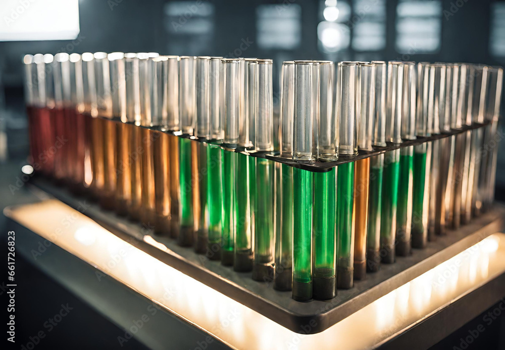 Test Tubes in Laboratory, Scientific Experiment Setup, Lab Equipment ...