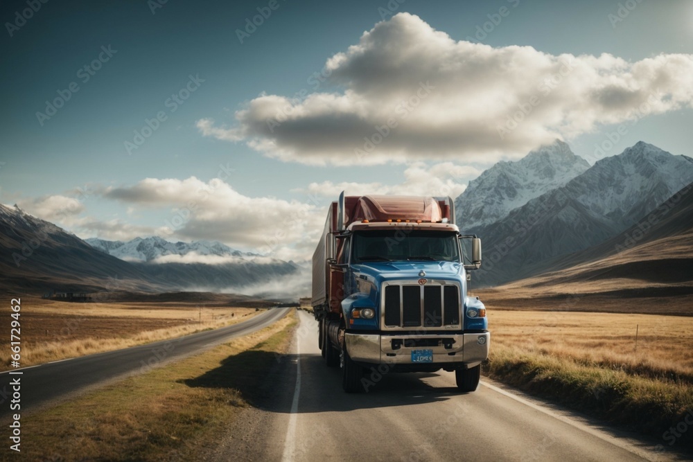Super fast Truck automobile concept design with fire. Luxury speed race ...