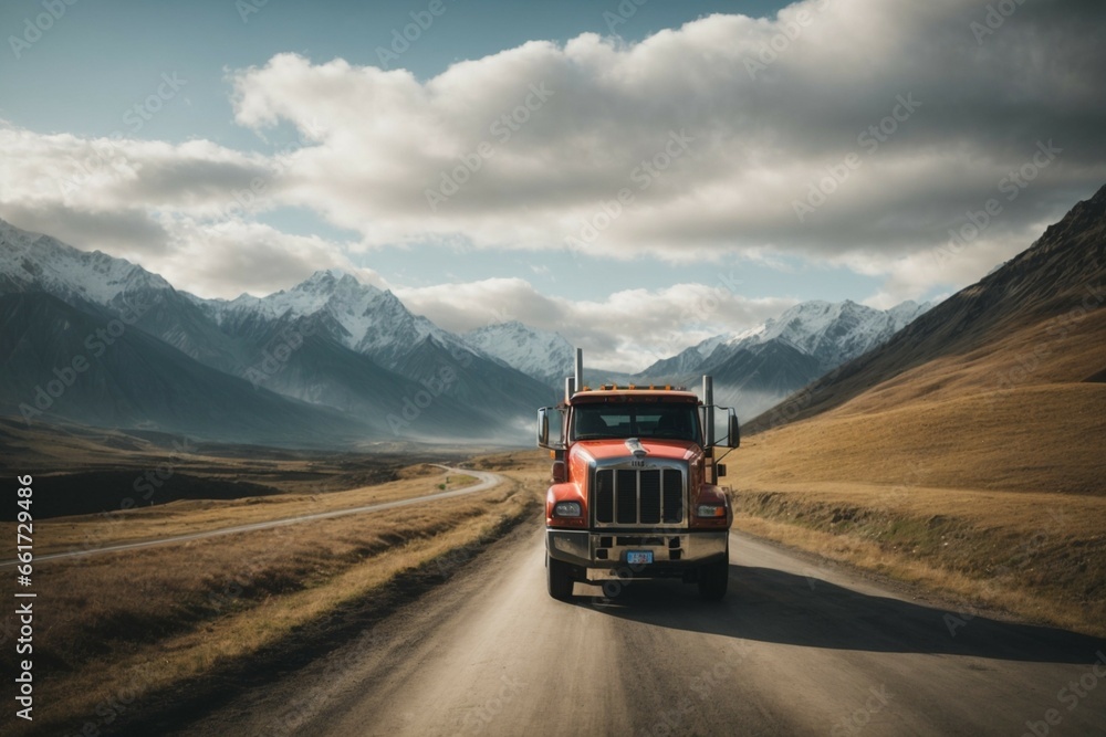 Super fast Truck automobile concept design with fire. Luxury speed race ...