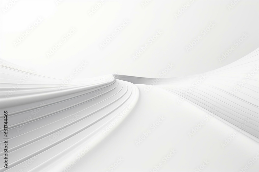 Straight road with realistic surface and lines on white background ...