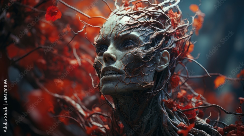 Ultra Detailed Complex Illustration Of A Corrupted Hu 9E8075 ...