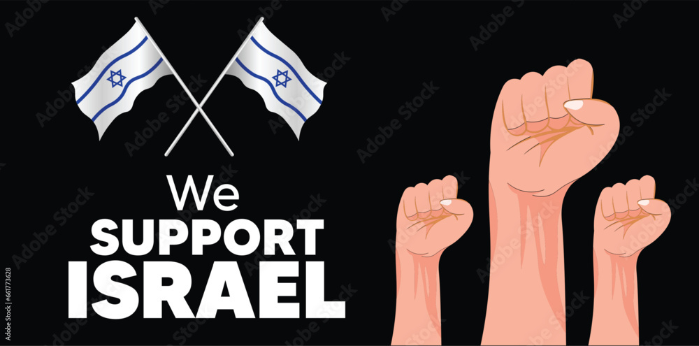 No war only peace we support Israel with waving flag poster with ...