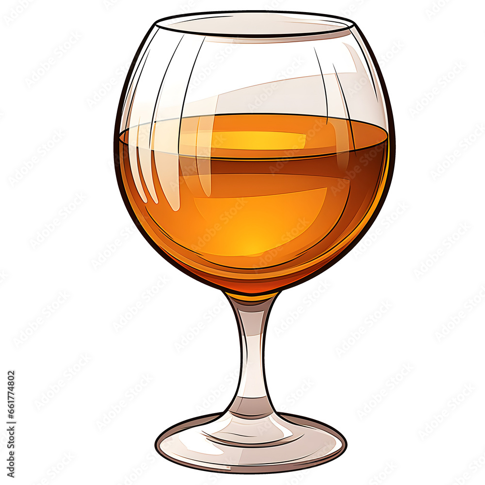 cartoon clipart of Brandy Snifter, glass clipart, alcohol clipart ...