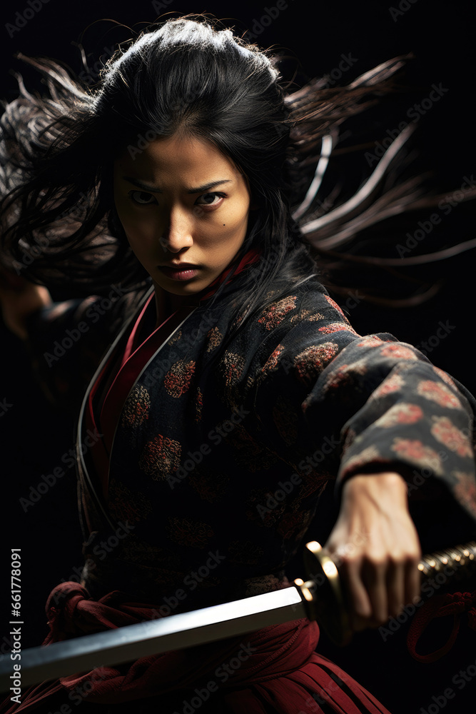 Female samurai, known as an 'Onna-bugeisha' Stock Photo | Adobe Stock