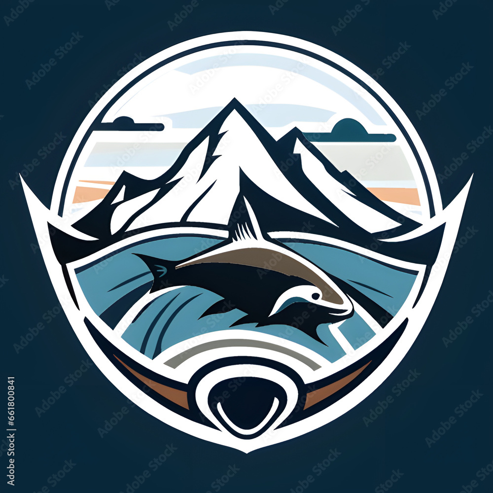 „Eleganz der Meere: Ein Logo für Fischliebhaber“ Stock Illustration ...