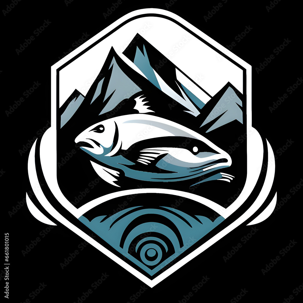 „Eleganz der Meere: Ein Logo für Fischliebhaber“ Stock Illustration ...