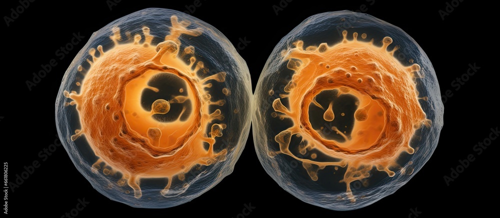 Microscopic observation of cell division Telophase II in meiosis With ...