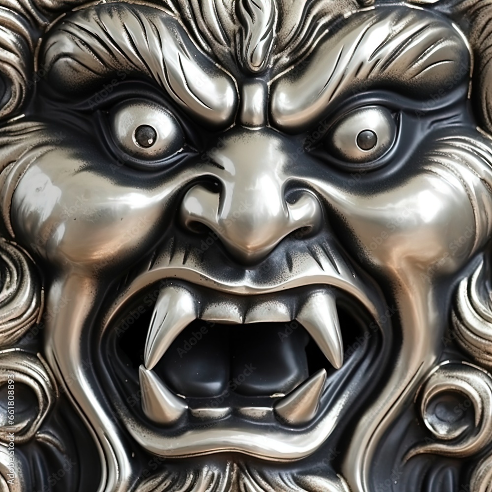 Ferocious demons in silver. Perfect for fantasy, high fantasy, book ...