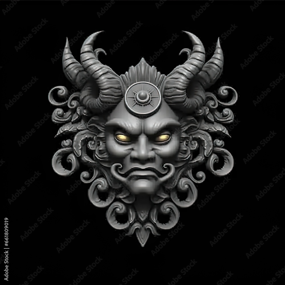 Ferocious demons in silver. Perfect for fantasy, high fantasy, book ...