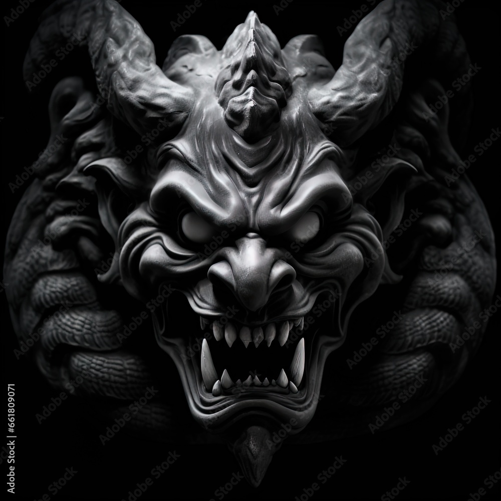 Ferocious demons in silver. Perfect for fantasy, high fantasy, book ...